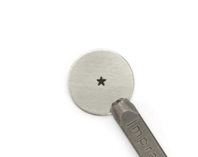 Solid Star Stamp, 3mm Star Stamp, Metal Stamp, Impressart, Christmas ...