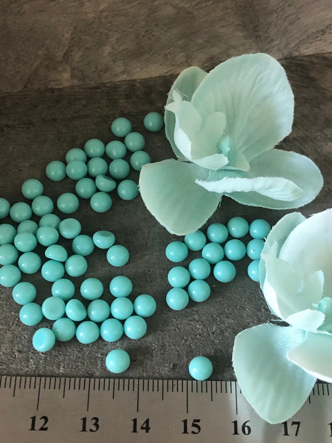 5mm Turquoise Glass Stones, Cabochon Stones, Turquoise Glass Stones ...