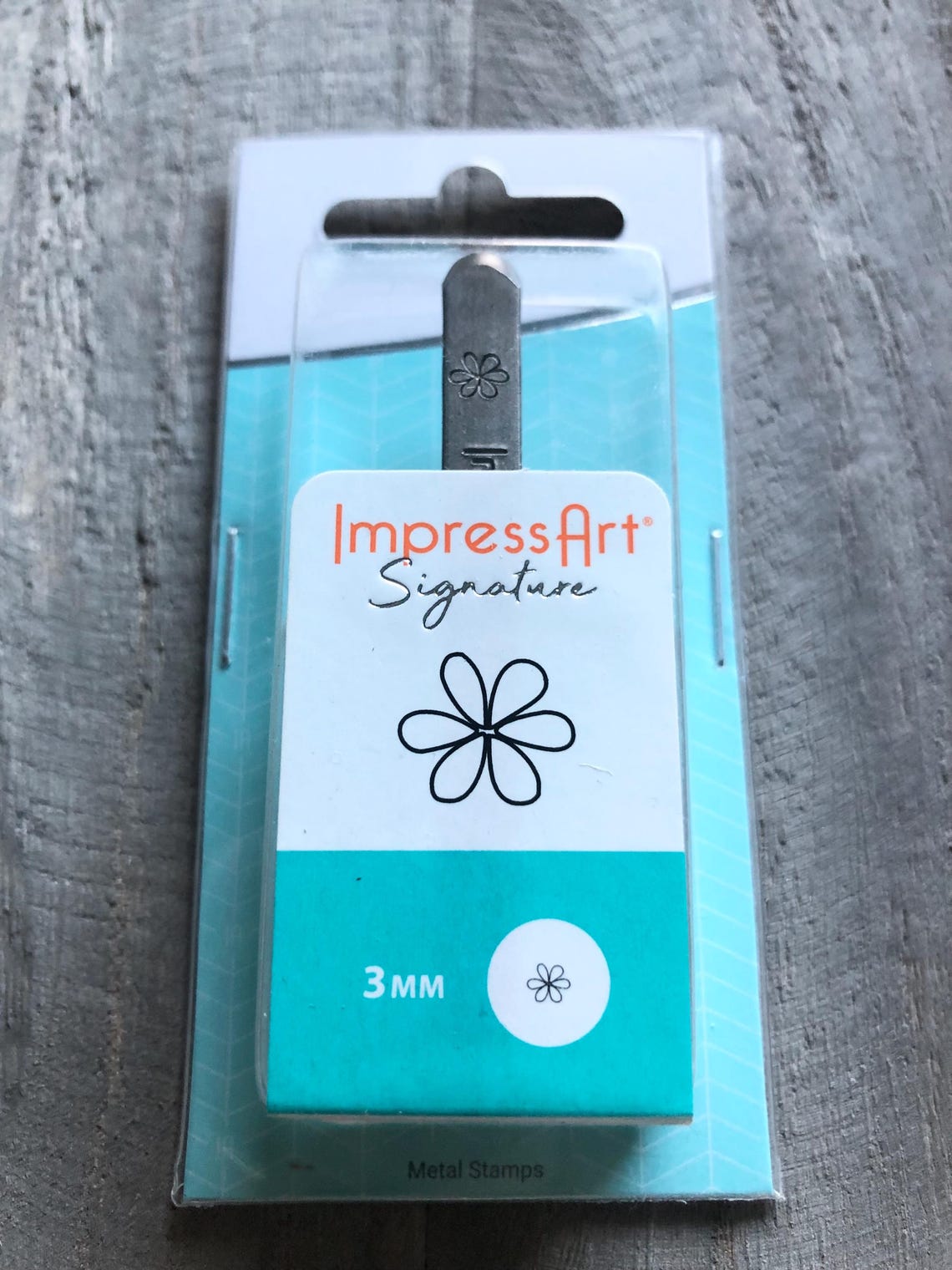 Impressart 3mm Whimsy Flower, Small Flower Stamp, Floral Stamp, Metal ...