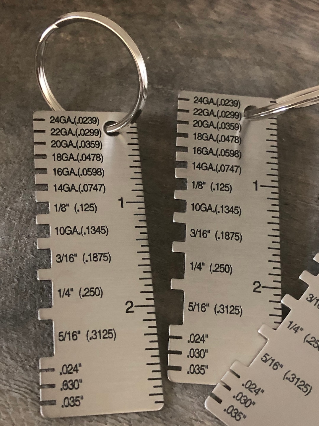 Stainless Steel Metal Gauge, Pocket Metal Gauge, Craft Tool, Hobby Tool ...