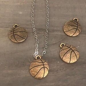 Tierracast Basketball Charm, Gold Basketball Charm, Sports Charm, Team ...
