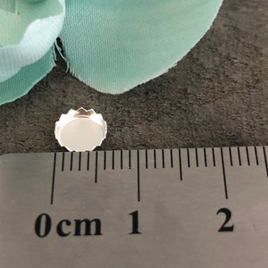 6mm Sterling Silver Serrated Bezel Cups, 6mm Round Bezels, Cab Setting ...