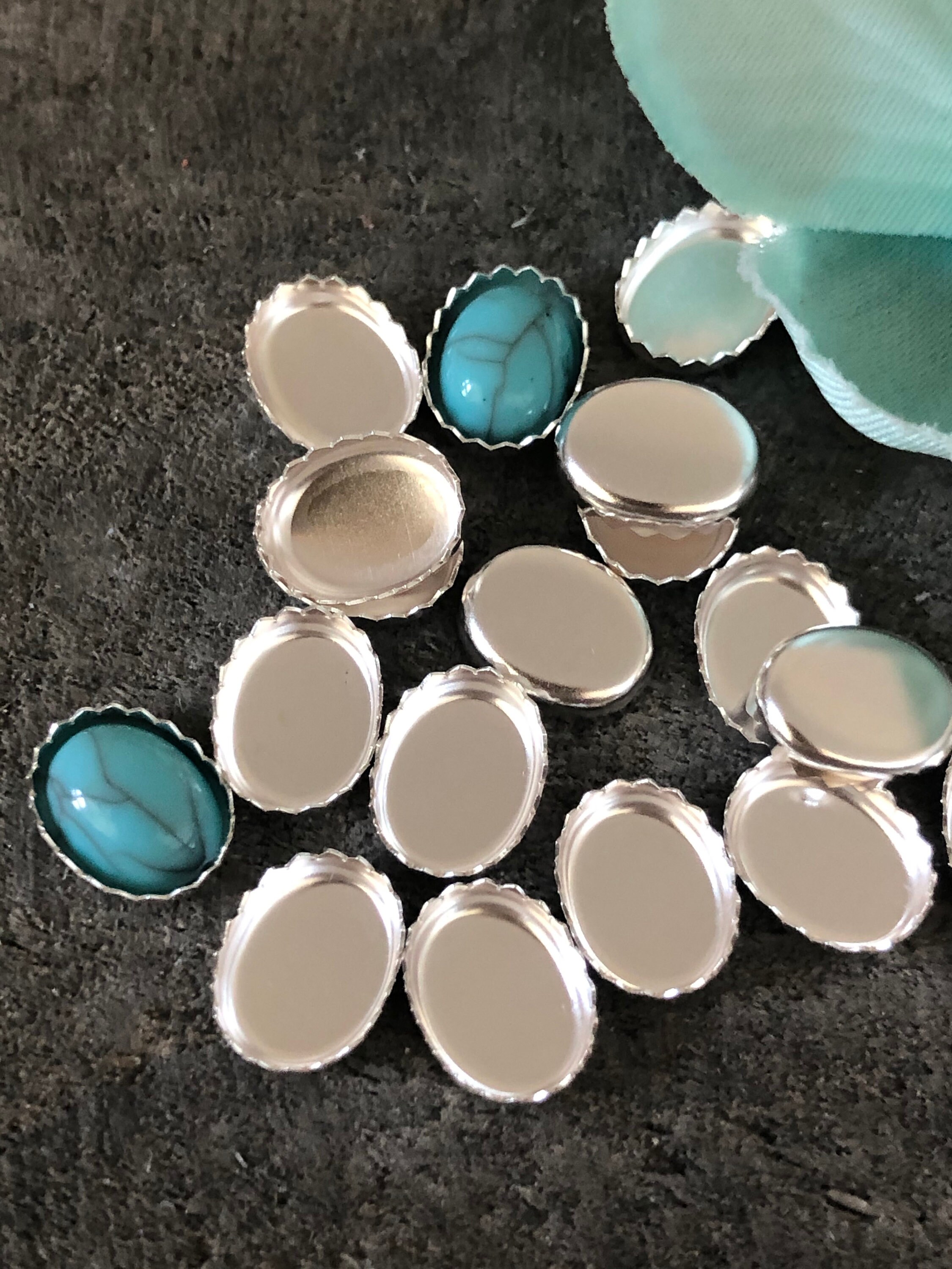 8mm X 6mm Oval Bezel Cups Serrated Bezels Sterling Silver | Etsy