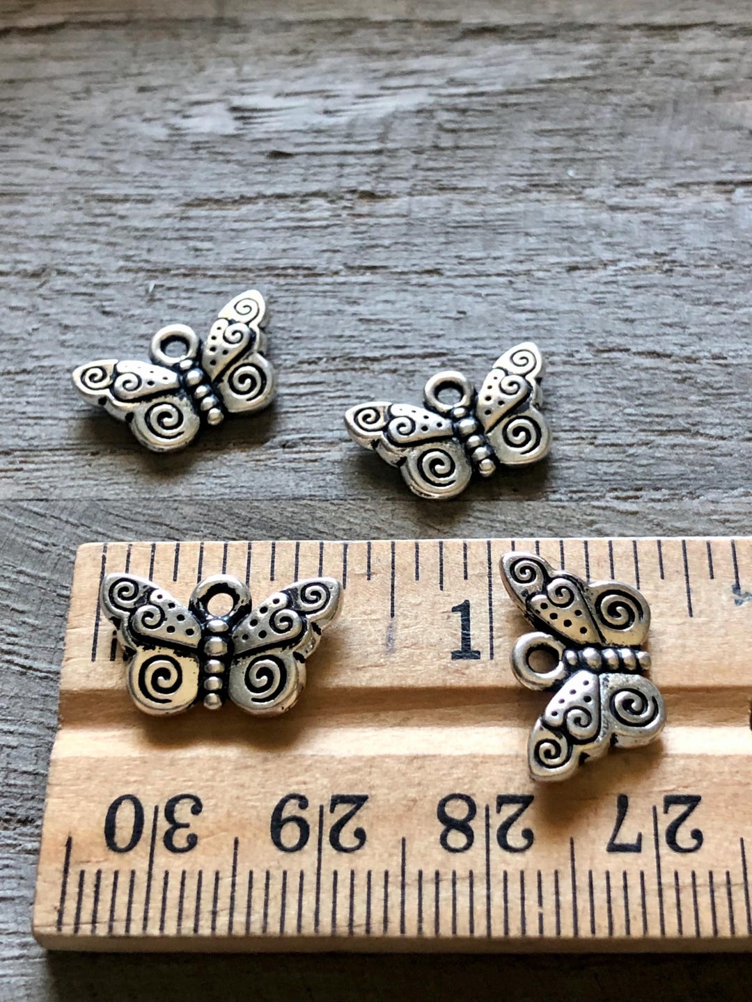Butterfly Charm, Tierracast Silver Butterfly, Nature Charm, Earring ...