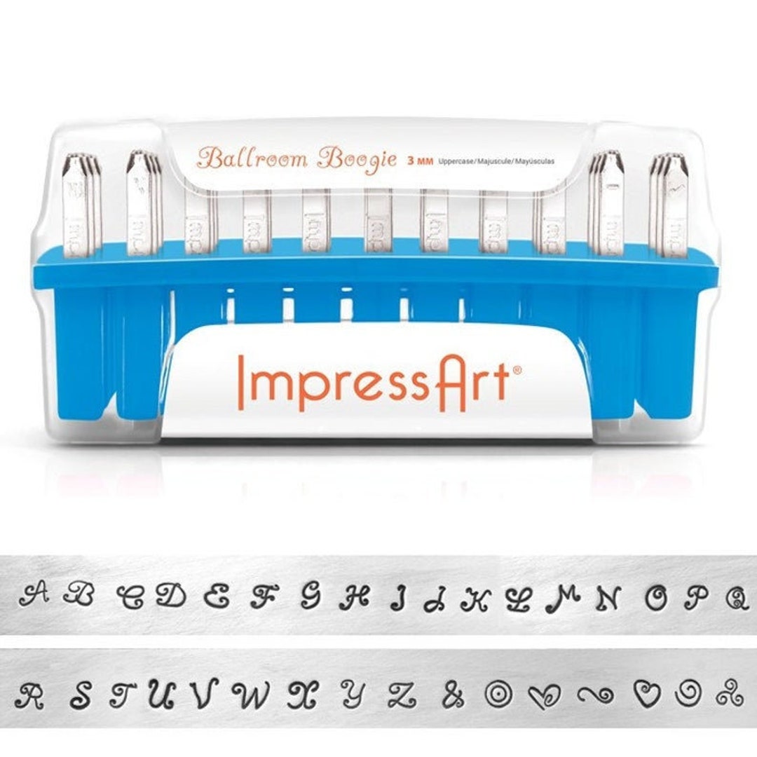 SALE, Impressart Ballroom Boogie 3mm Uppercase Stamps, Metal Stamping ...
