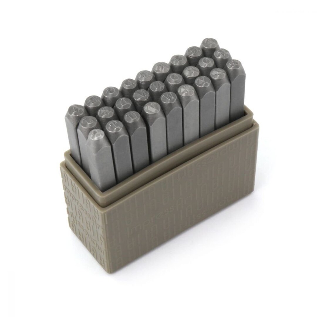 Typewriter Metal Stamping Font, Uppercase Font, Typewriter 3mm ...