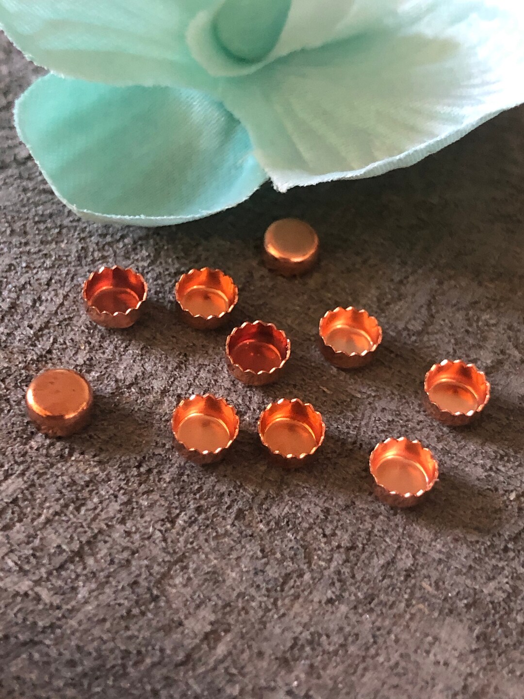 4mm Round Copper Bezel Cups, Serrated Bezel Cups, 4mm Bezel, Cabochon ...