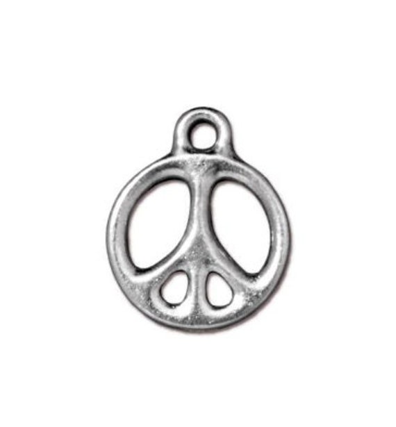 Peace Sign Charm Unity Charm Boho Charm Tierracast Peace | Etsy