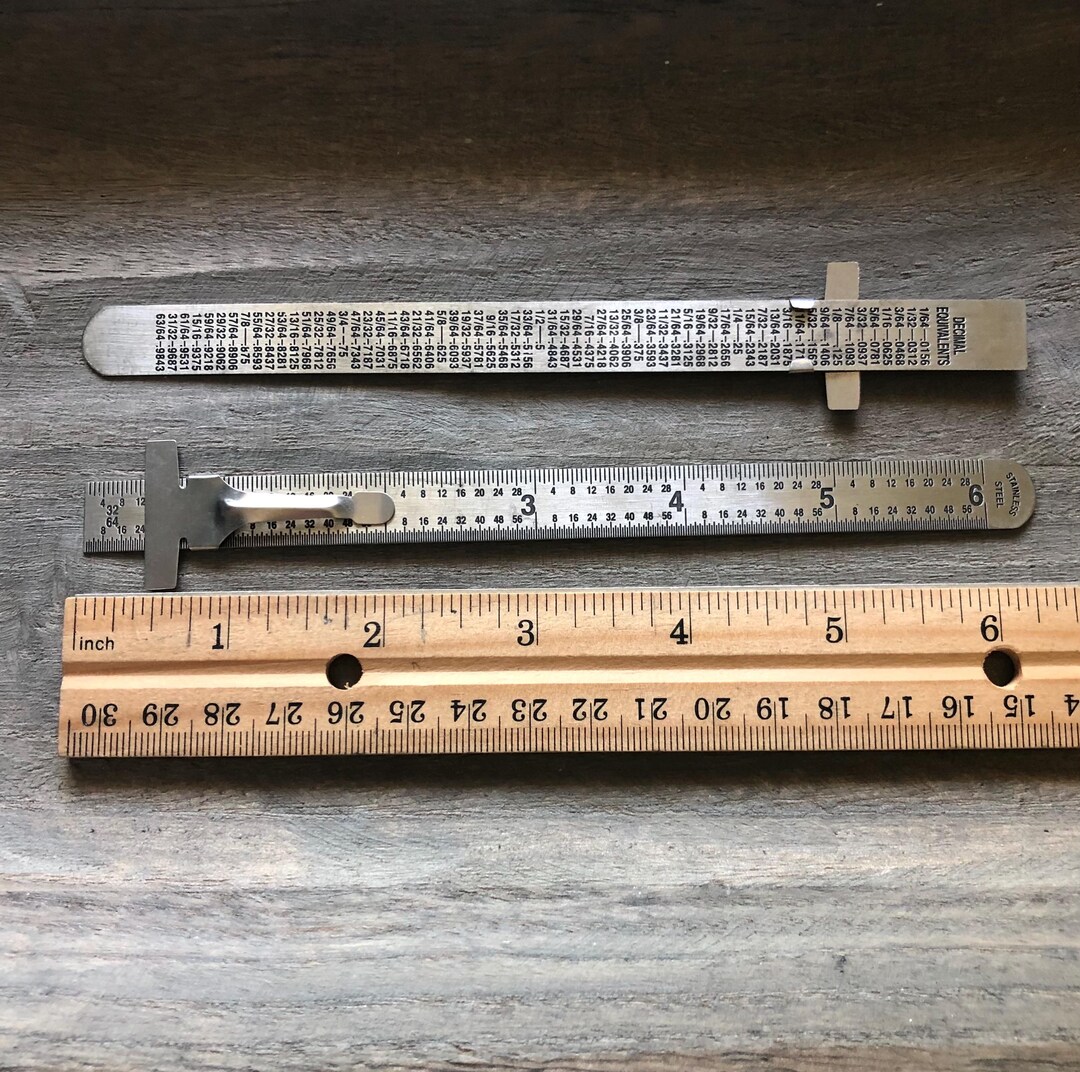 6" Steel Pocket Ruler, Measuring Tool, Jewelry Making, Clip Ruler ...