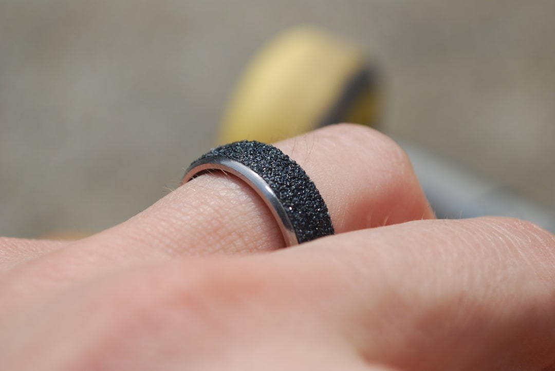 Steel Skateboard Ring Metal Ring Made From Skateboard Grip Tape and ...