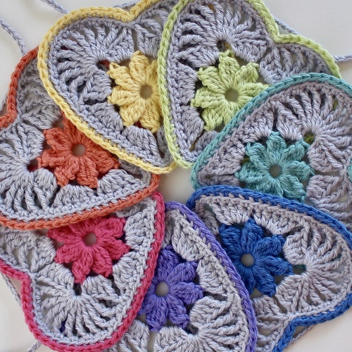 Crochet Pattern. Part 1 Heart in Bloom Motif. Instant - Etsy