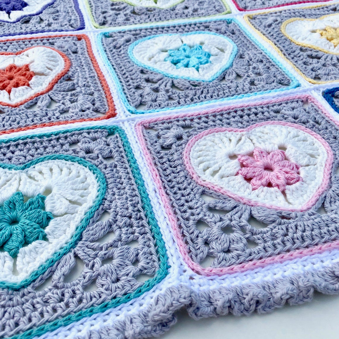 Crochet Pattern Bundle Deal. Part 1 & 2 Heart in Bloom Motif - Etsy ...