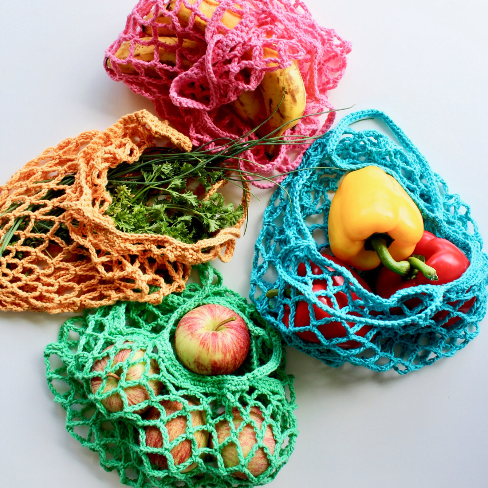 Crochet Pattern. Tiny Star Produce Bag. Small Mesh Market Bag. Instant ...