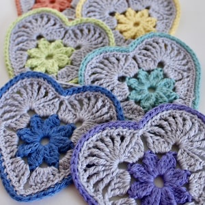 Crochet Pattern. Part 1 - Heart in Bloom Motif. Instant Digital ...