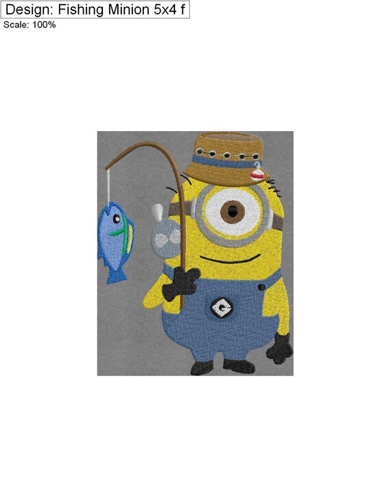 Items similar to Fishing Minion 5x4 on Etsy