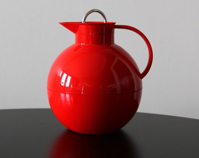 Vintage Alfi Insulated Cherry Red Carafe Hot / Cold Beverage Thermos ...