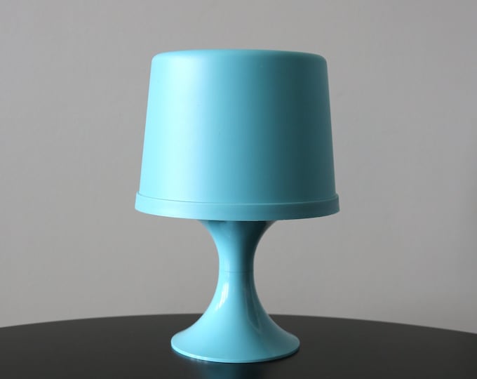 Vintage Space Age Intertek Plastic Table Lamp Robin's Egg Blue Mid ...