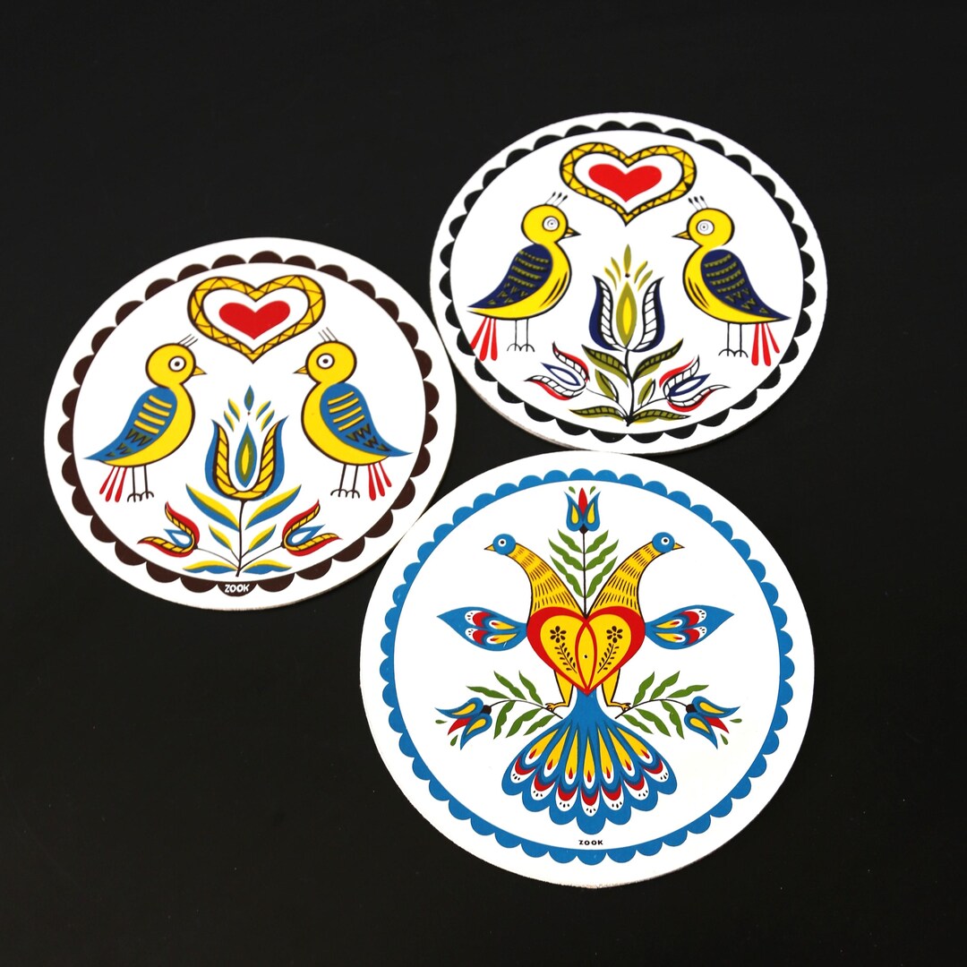 Vintage Jacob Zook Hex Signs Double Distelfink Good Luck Pennsylvania ...