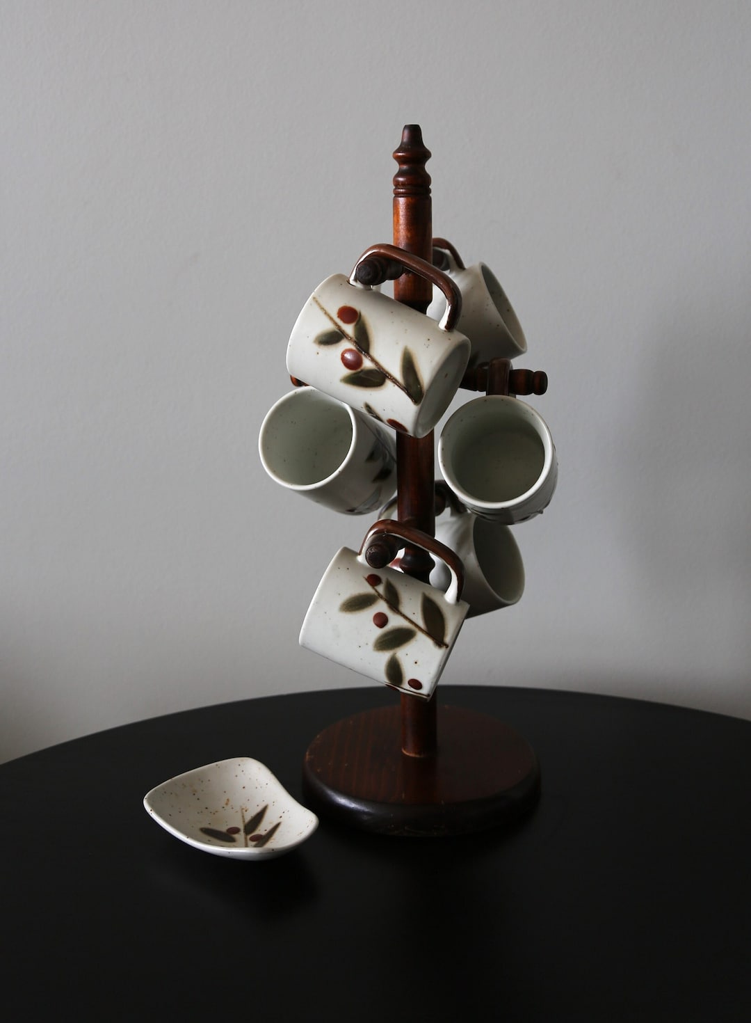 Otagiri Bittersweet Stoneware Coffee Mug Set With Tree & Spoon Rest - Etsy