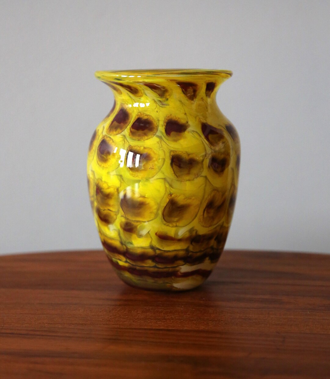 Mid Century Hand Blown Murrini Glass Vase Vintage Studio Glass - Etsy