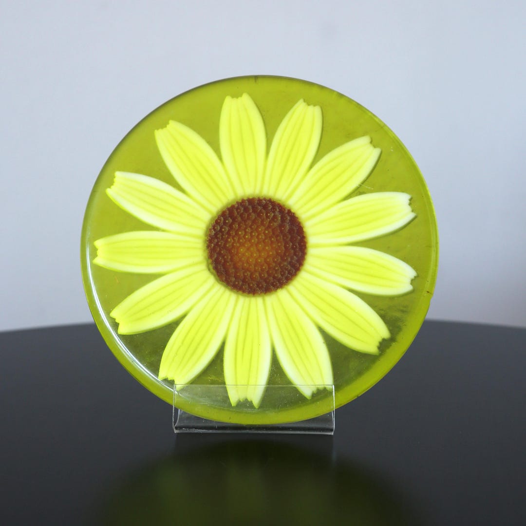 Mid Century Large Lucite Flower Trivet Wondermold Industries 1969 ...