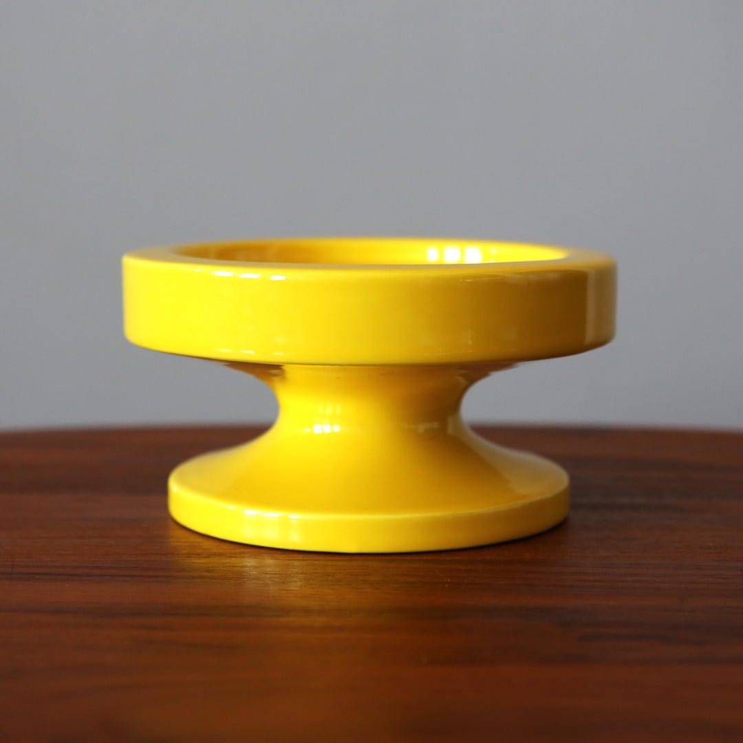 Rare Royal Haeger Lemon Yellow Ceramic Candleholder: Mid Century Modern ...