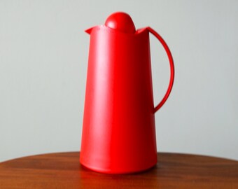Vintage Alfi Insulated Cherry Red Carafe Hot / Cold Beverage Thermos ...