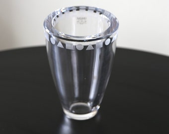 Vintage Sasaki Sengai Japanese Lead Crystal Vase Etched Vase - Etsy