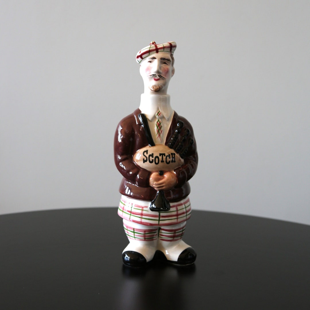 Scottish Man Decanter Scotch Liquor Decanter Mid Century Ceramic ...