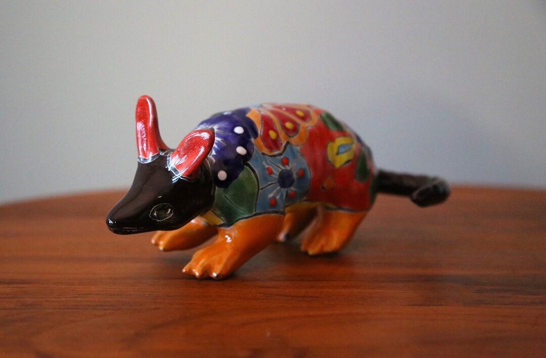Vintage Talavera Ceramic Armadillo Hand Painted Mexican - Etsy