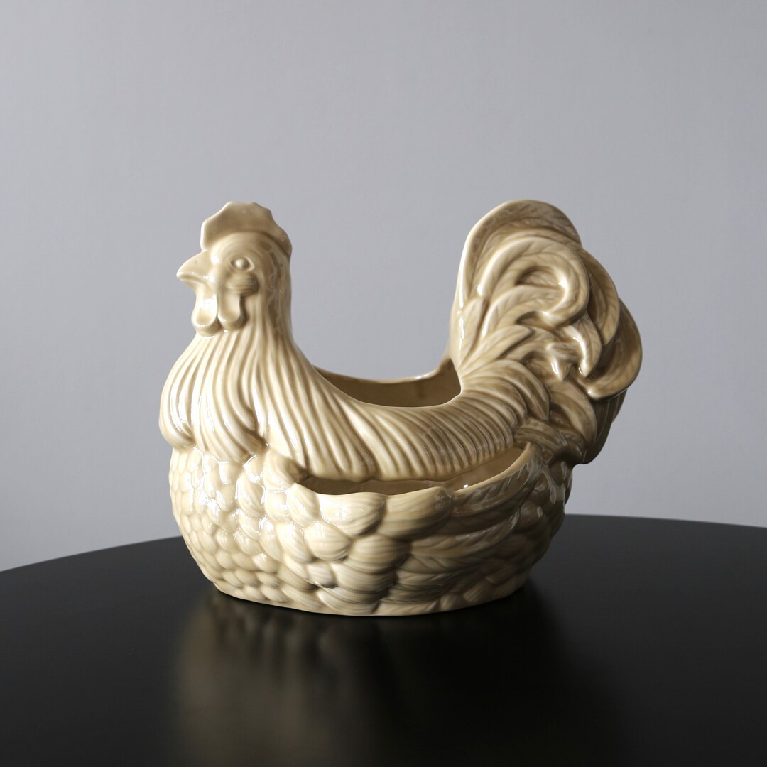 Vintage Large Chicken / Hen Planter Arnel's Ceramics 1970s Farmhouse ...