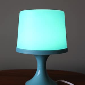 Vintage Space Age Intertek Plastic Table Lamp Robin's Egg Blue Mid ...