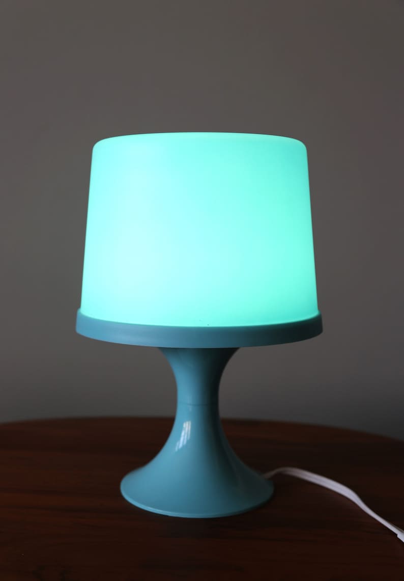 Vintage Space Age Intertek Plastic Table Lamp Robin's Egg - Etsy