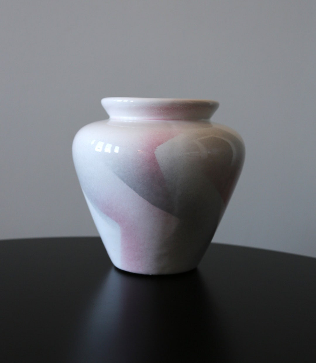 Vintage Harris Potteries Chicago Vase Pastel Sponge Ware W/ Original ...