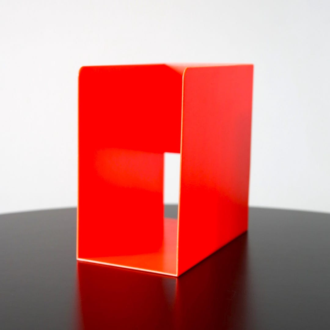 Vintage Demco Orange File / Magazine Holder MCM Plastic Desk Storage ...