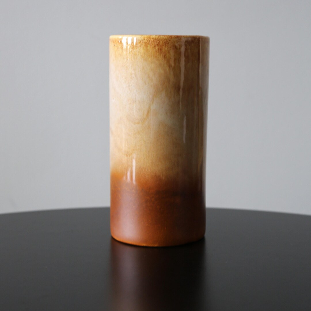 Haeger Cylinder Vase # 3917 Mottled Glaze Mid Century Minimalist ...