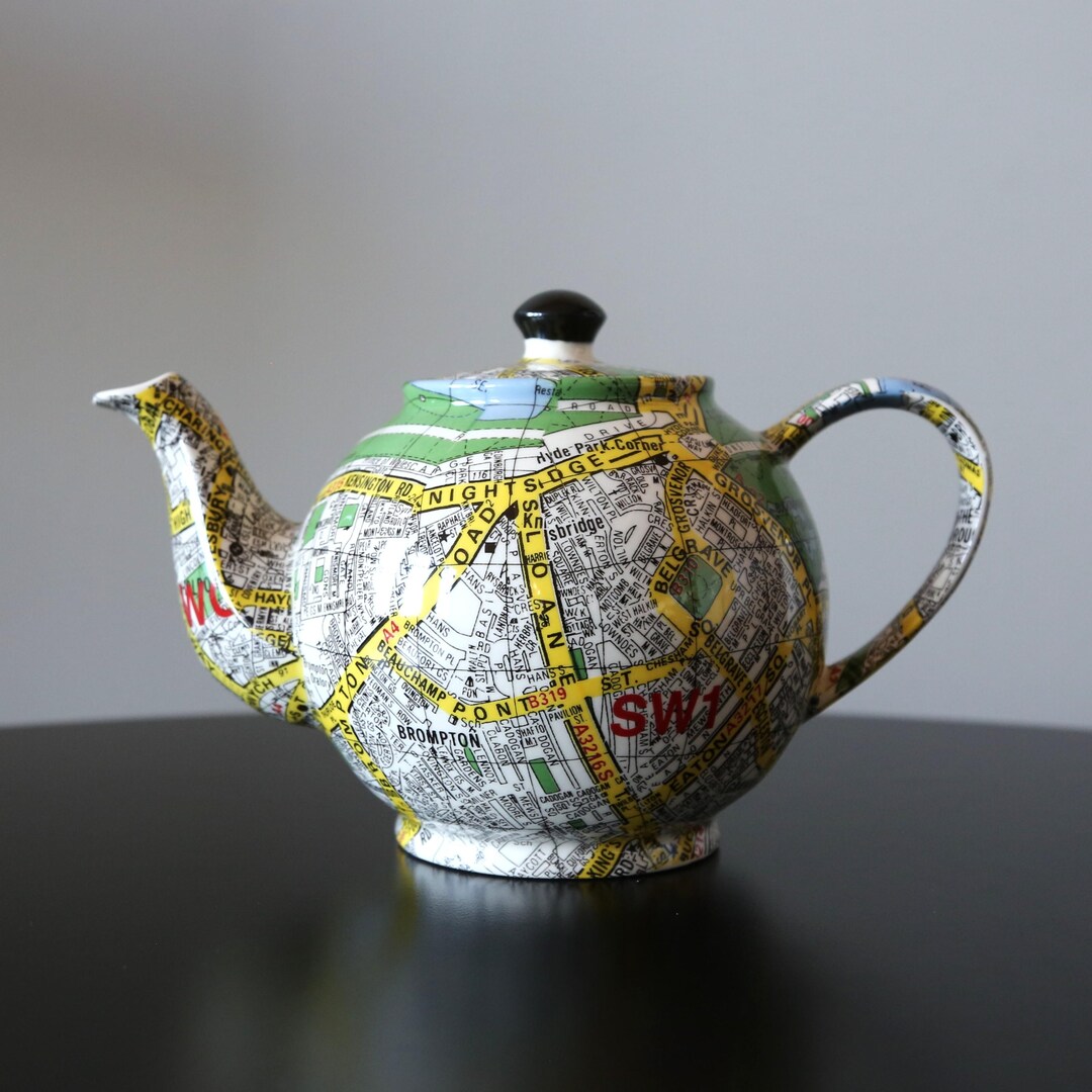Vintage London Street Map Teapot Paul Cardew 1990s - Etsy