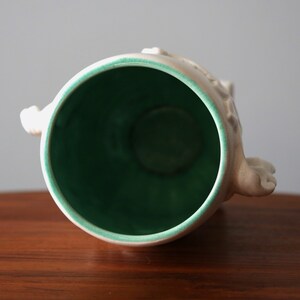 Vintage Red Wing Pedestal Vase Scroll / Leaf Pattern 1107 Mid Century ...