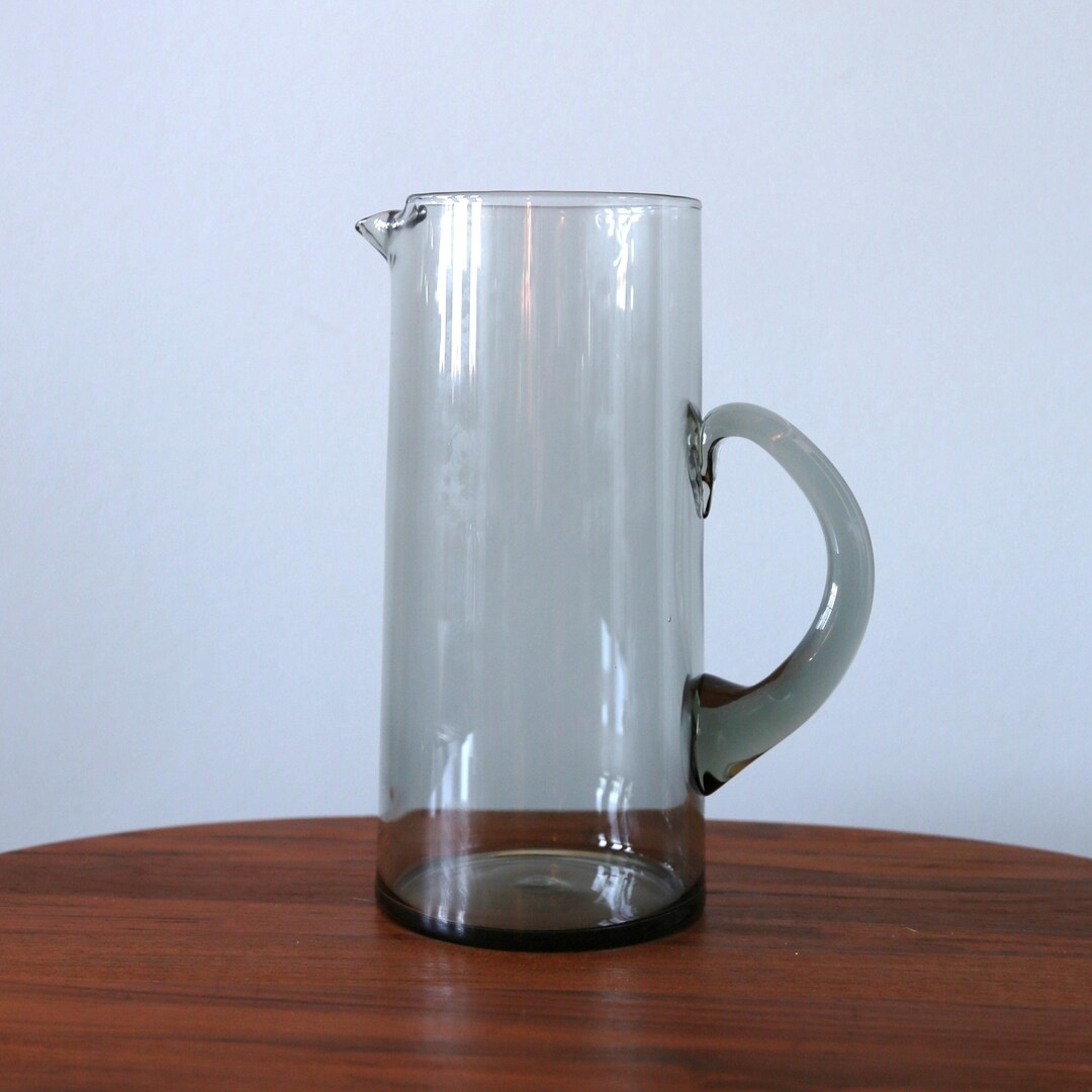 Vintage Holmegaard Baltica Smoke Grey Pitcher per Lutken Design Mid ...