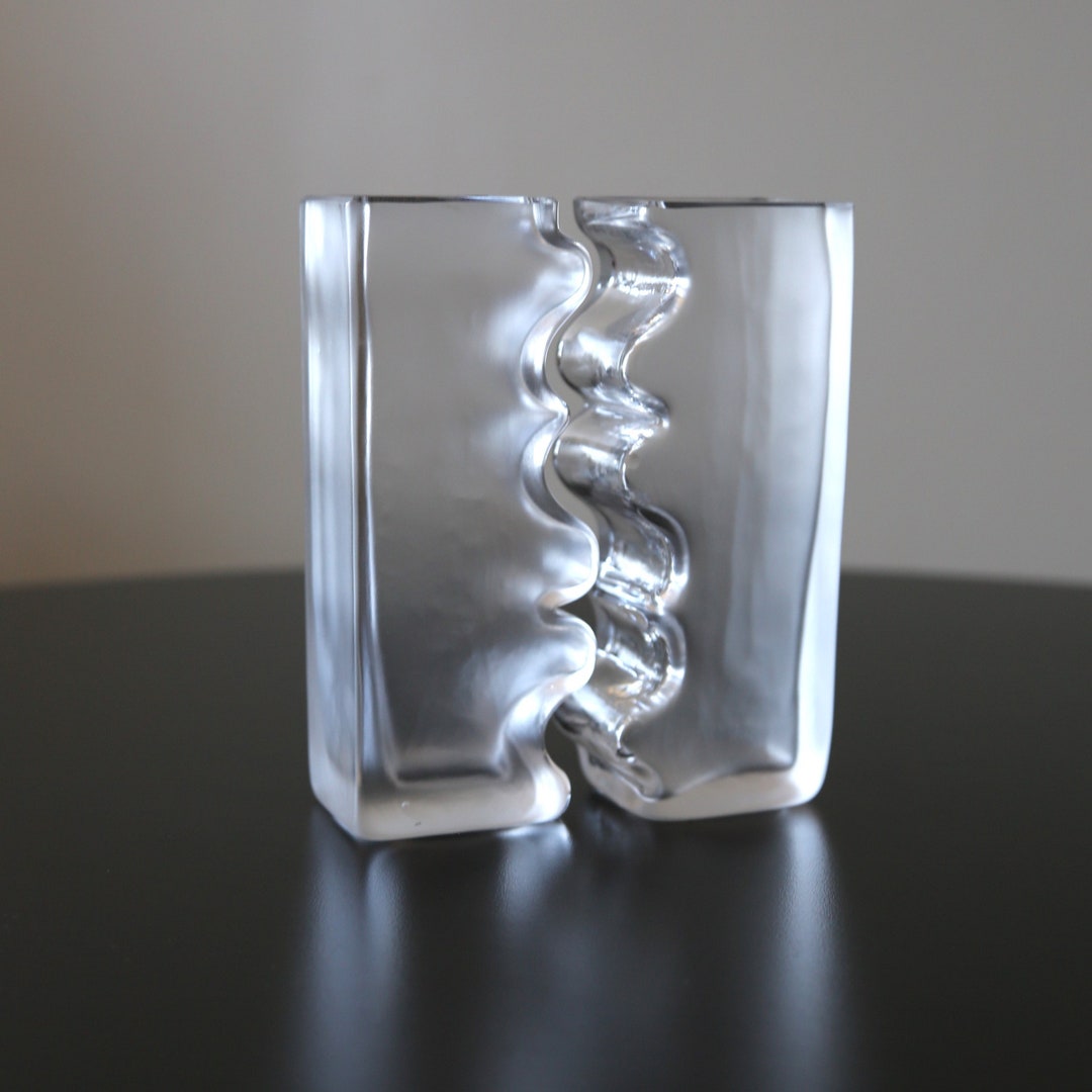 Riedel Crystal Segment Vases 1967 Signed HTF Austrian Interlocking ...