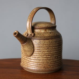 Vintage Studio Pottery Stoneware Teapot With Speckles Handmade Incised ...