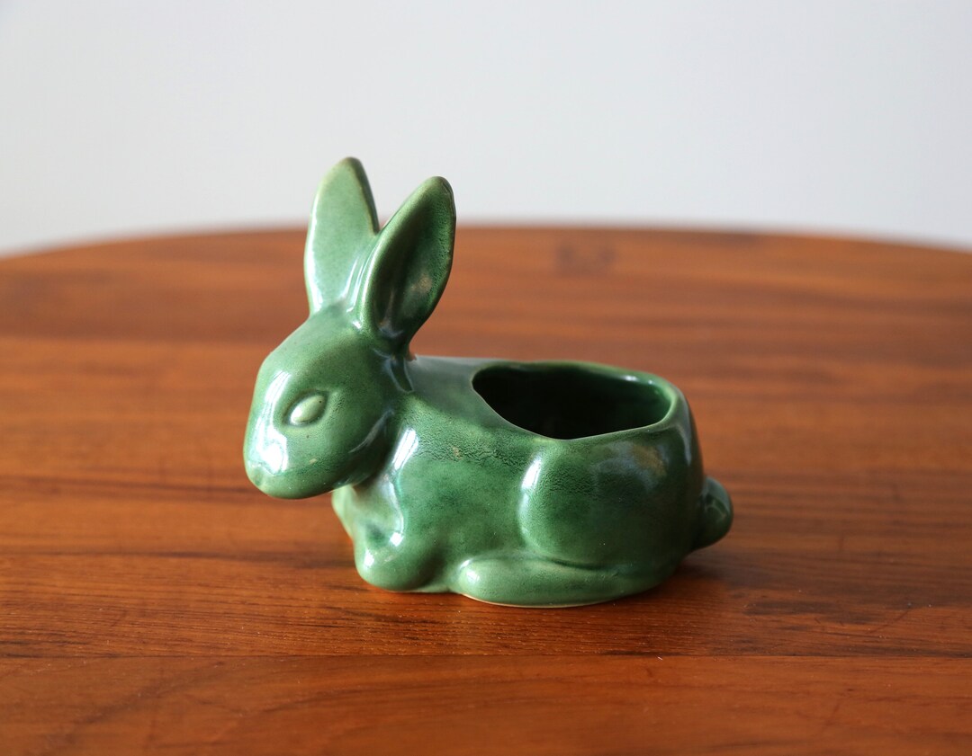 Vintage Hywood Niloak Pottery Bunny Planter 1930s Small Ceramic ...