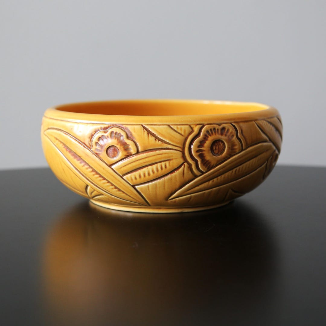 Weller Pottery Paragon Bowl Vintage Art Deco Floral Motif 1931 - Etsy