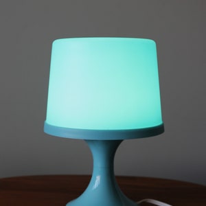 Vintage Space Age Intertek Plastic Table Lamp Robin's Egg Blue Mid ...