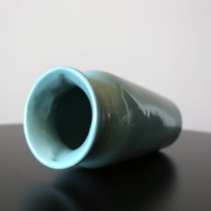 1950s Cookson Pottery Tall Vase Mid Century Modern / Art Deco Green ...