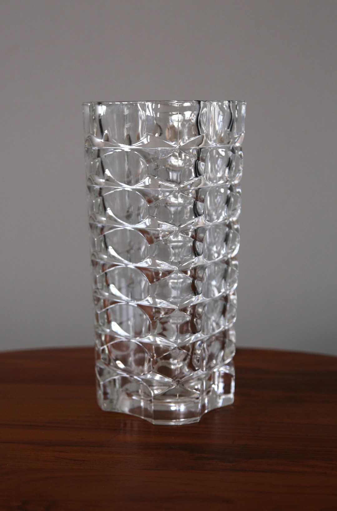 Vintage Luminarc Windsor Large Glass Vase French 1970s JG Durand Design ...