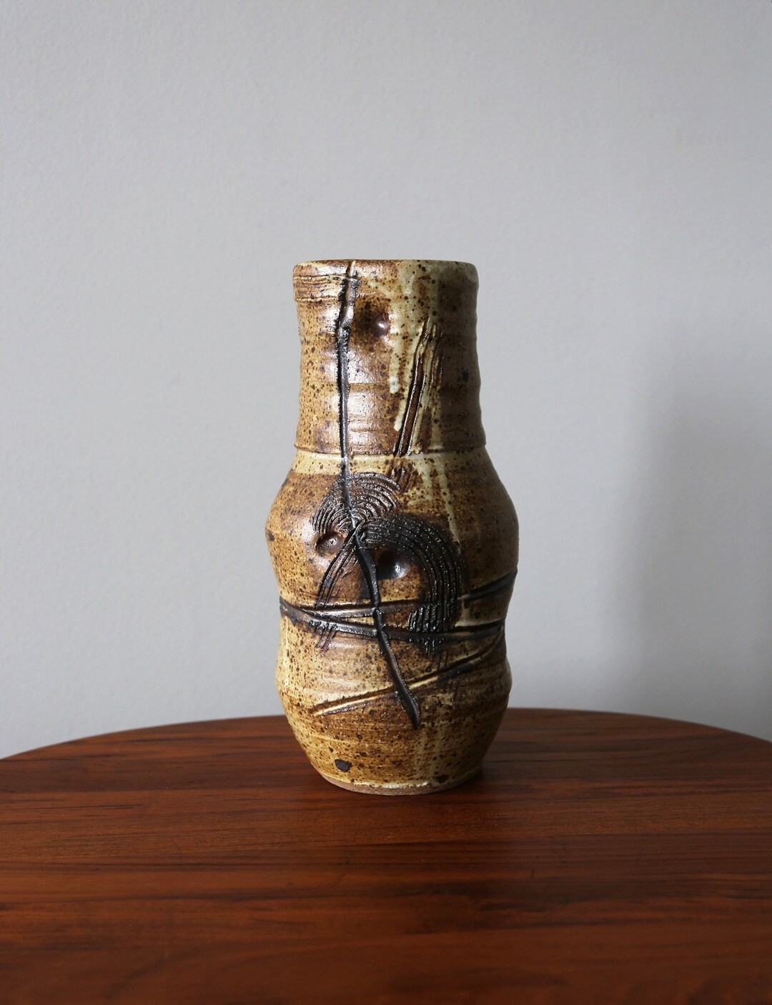 Peter Wright Studio Pottery Vase Brutalist 1970s Monkton Combe Ceramics ...
