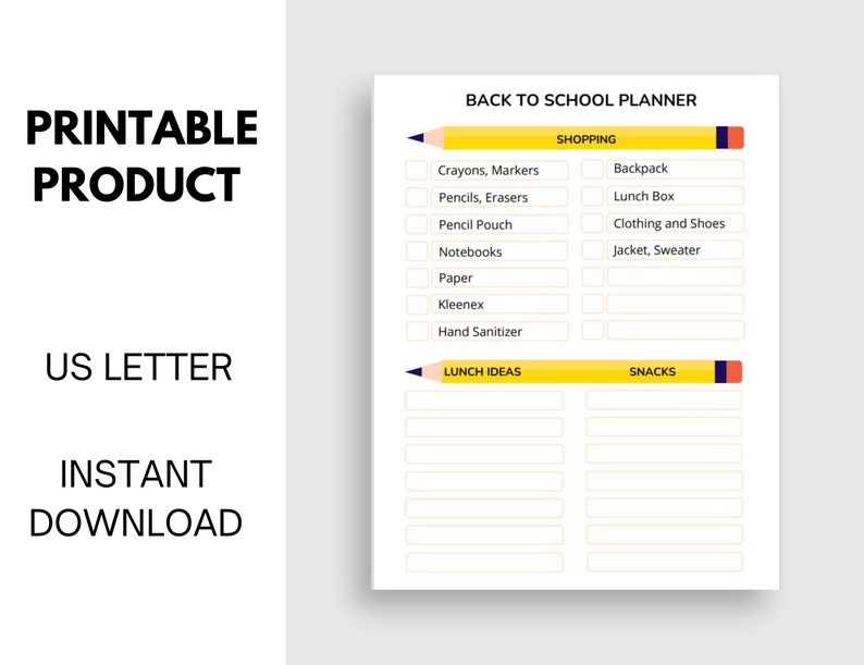 Back to School Planner - Etsy