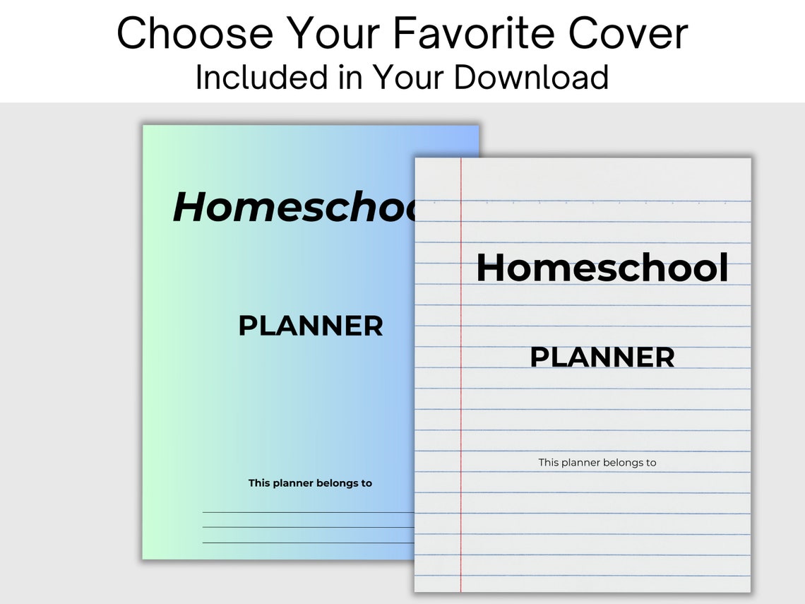Printable Homeschool Planner Bundle With Multiple Covers to Choose From ...