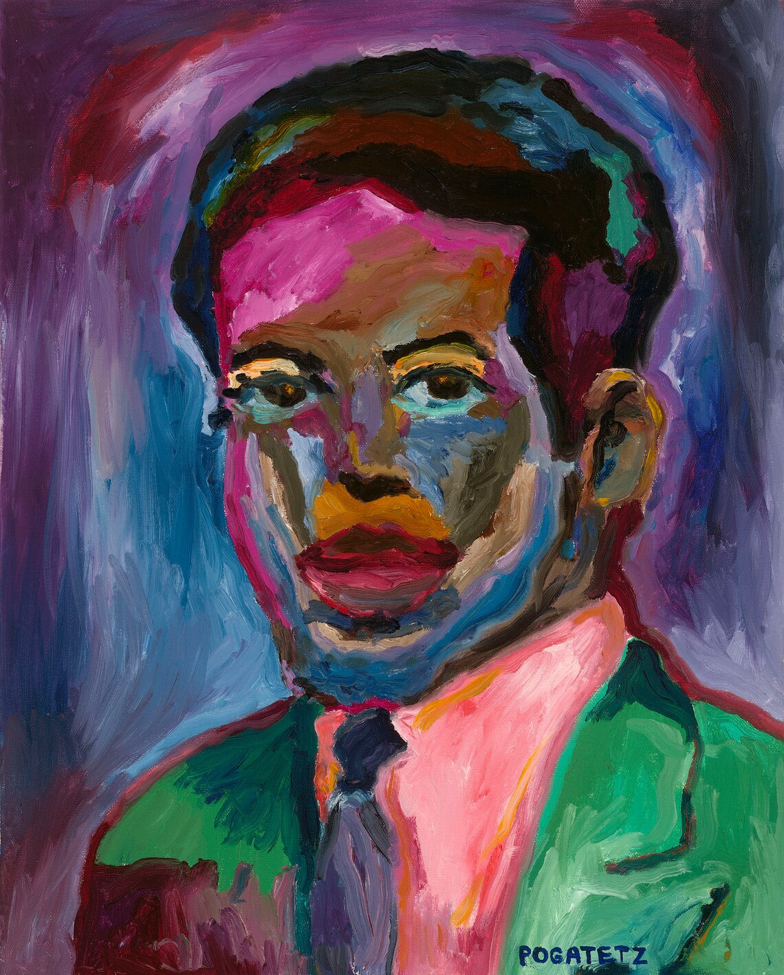 Langston: Original Oil on Canvas Portrait of Langston Hughes - Etsy